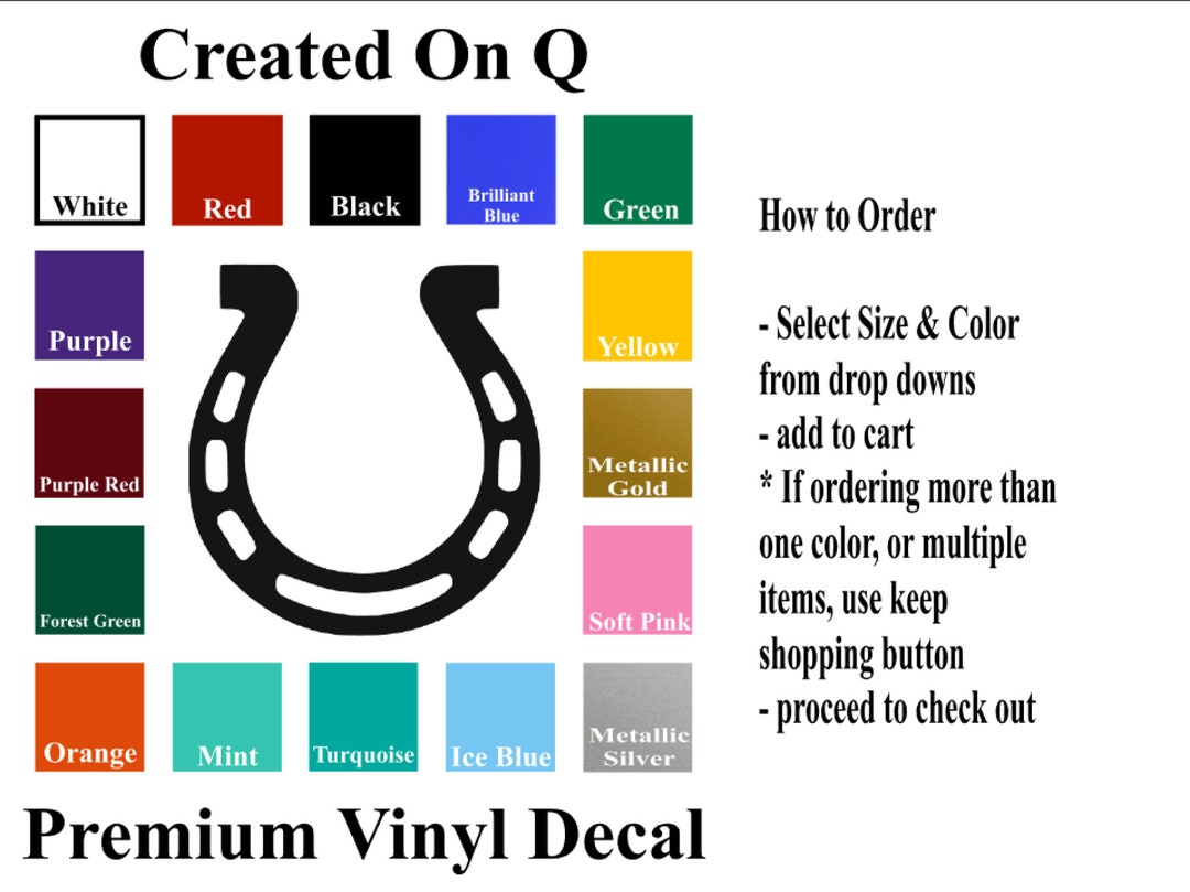 Horseshoe Vinyl Decal / Truck Decal / Sticker, Horseshoe / Vinyl ...