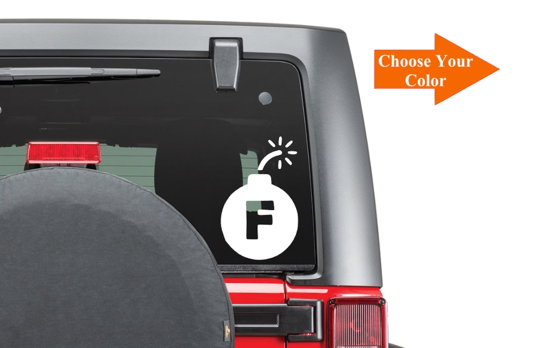 F-bomb Decal / Funny Decal / Car Decal / Truck Decal /boat Decal / Yeti ...