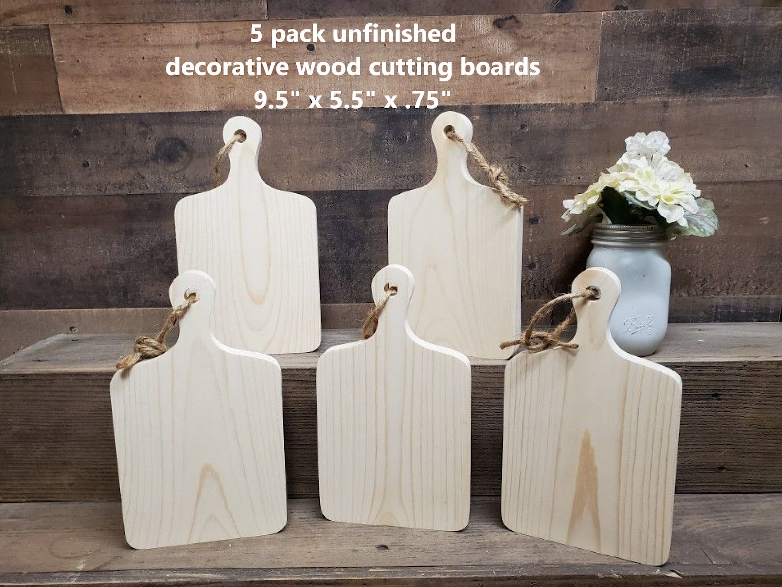 5 Pack Unfinished Cutting Board Wood Cut Outs / Blank Cutting Board ...