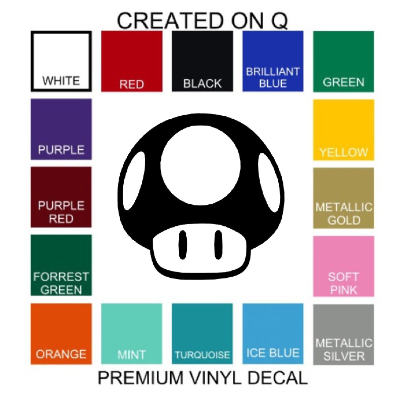 Mario Mushroom Decal / Video Game Decal / Mushroom Decal / - Etsy