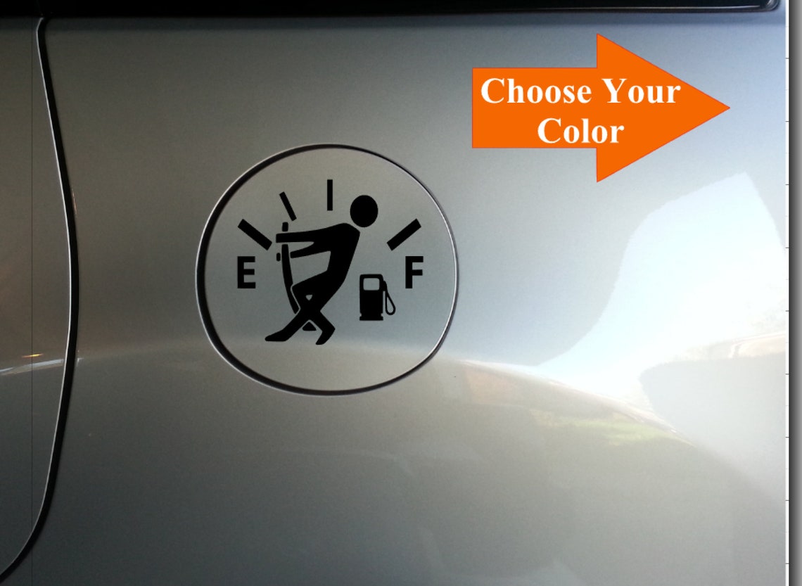 Funny Gas Cap Decal / Fuel Door Decal / Low Gas Sticker / - Etsy