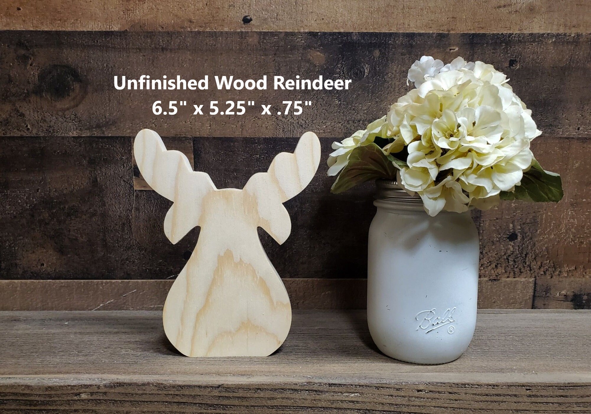 Unfinished Wood Reindeer Cutout / Wood Reindeer / Christmas - Etsy