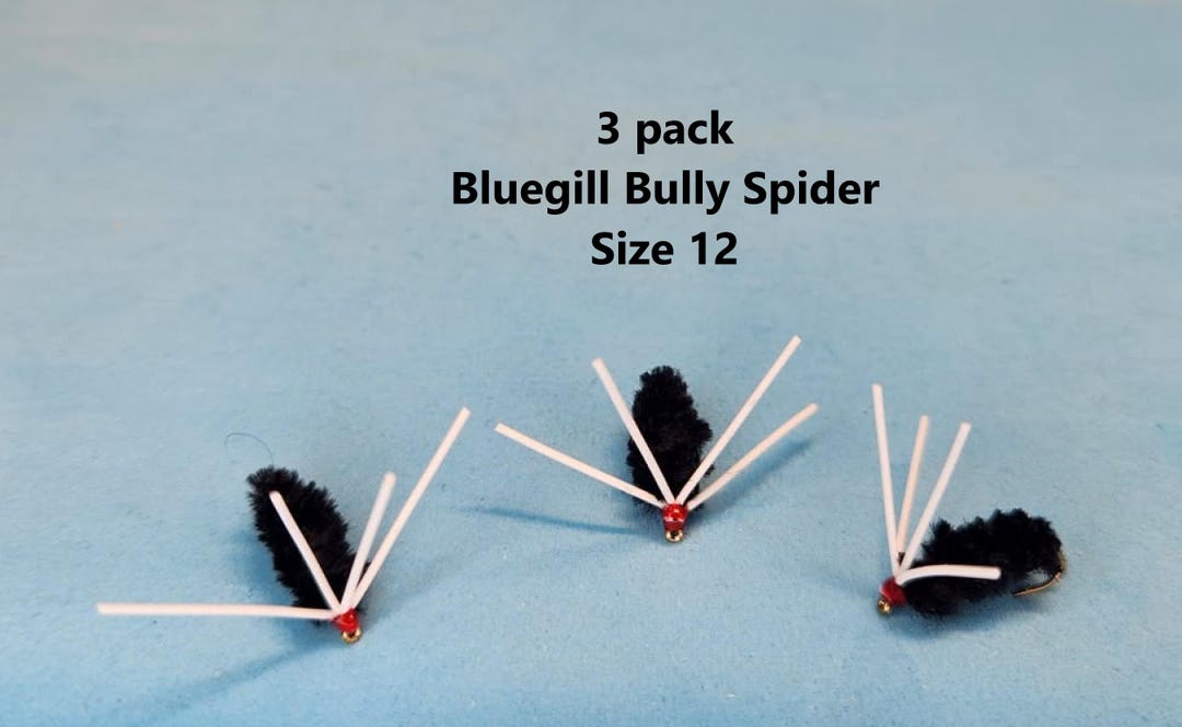 3 Pack Bluegill Bully Spider Flies - Size 12 - Etsy