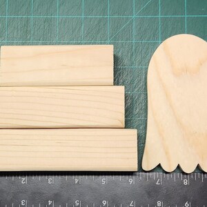 Set of 3 Unfinished Wood Ghost Cut Outs Made From 3/4" Pine With ...