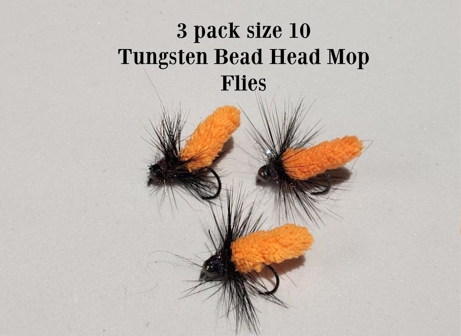 3 Pack Tungsten Bead Head Mop Fly - Choose Your Color - Panfish Fly ...