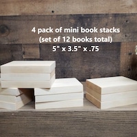 Wood Book Cutouts- Wood Blocks- DIY Stack of Books- Unfinished Set of 3 ...