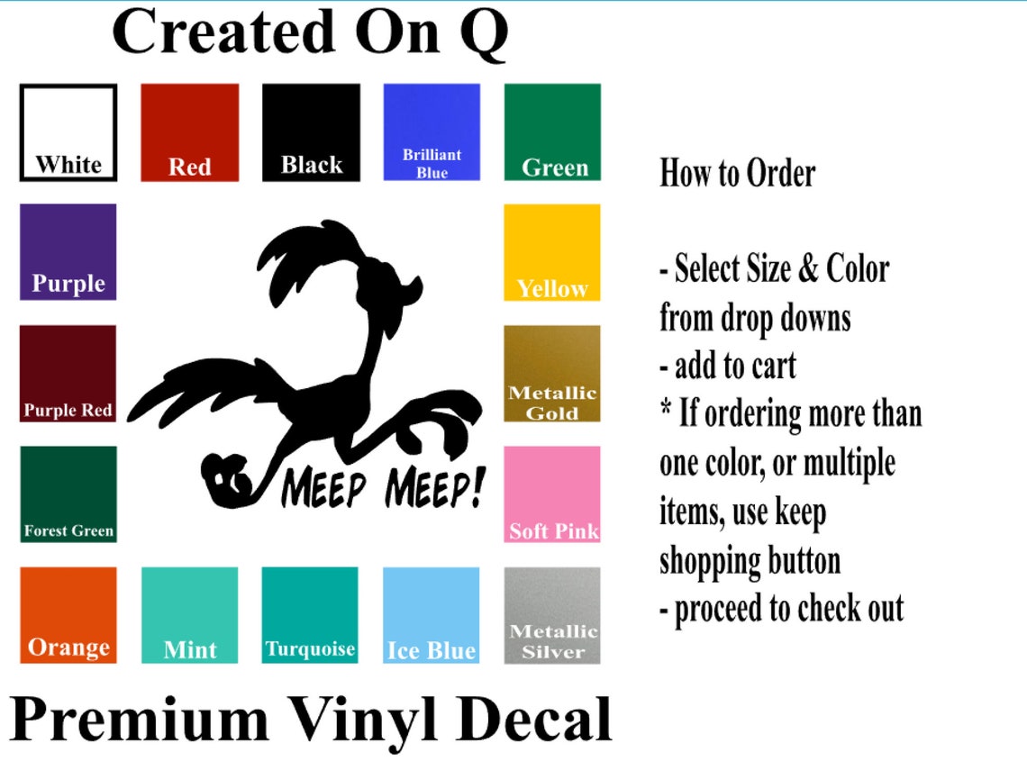 Road Runner Vinyl Decal / Truck Decal / Car Decal / Decal / - Etsy