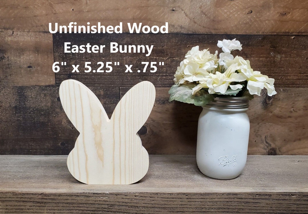 Unfinished Wood Easter Bunny Cut Out / DIY Easter Decor / Easter Decor ...