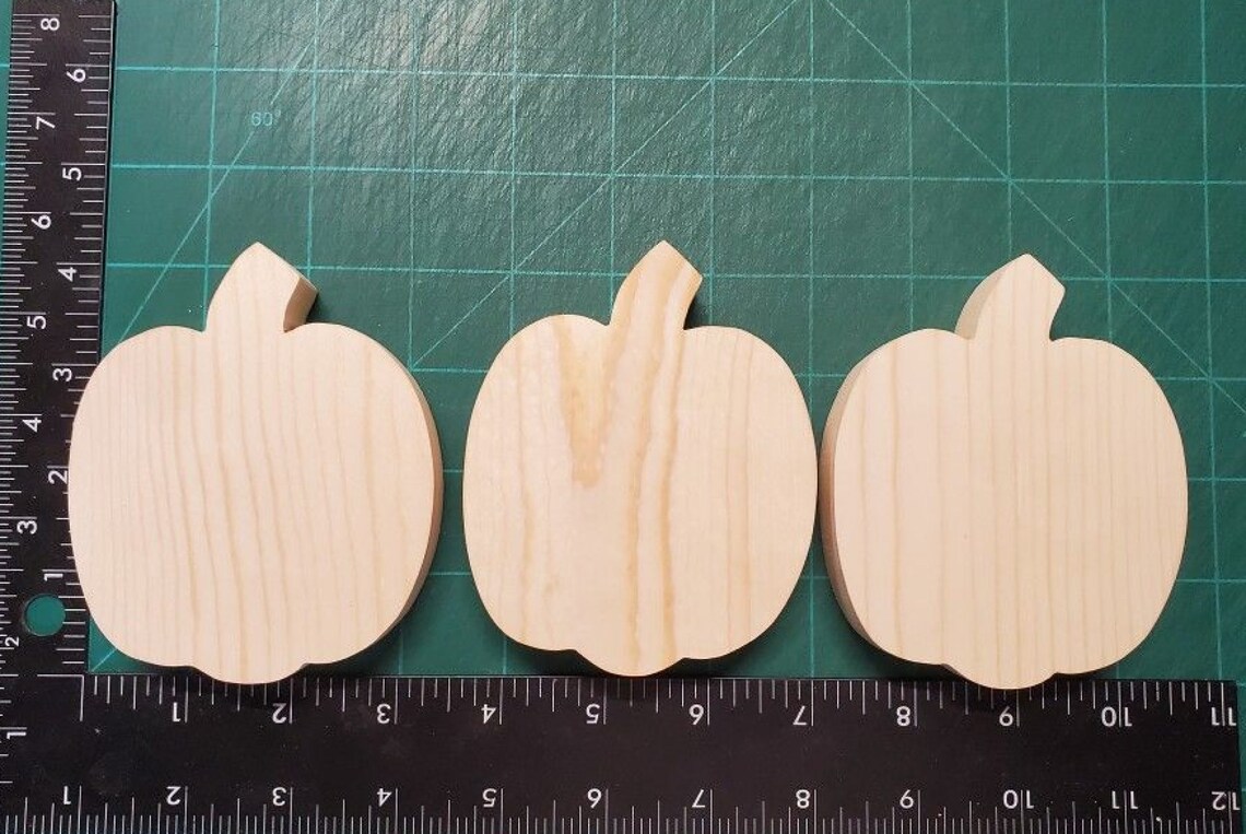3 Pack Unfinished Mini Wood Pumpkins Made From Solid Pine / DIY Fall ...