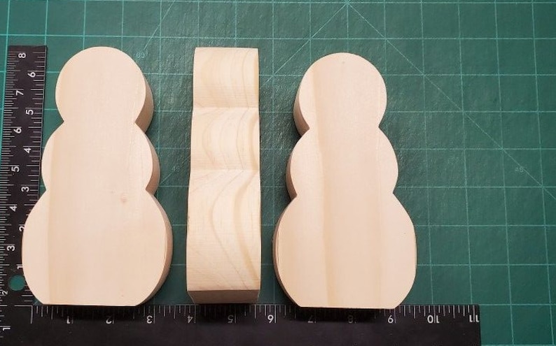 6 Pack Unfinished Chunky Snowmen Wood Blanks / DIY Fall Decor / DIY ...