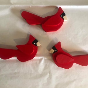 3 Pack Unfinished Wood Cardinal Cut Outs / 3-D / DIY Spring Decor / DIY ...