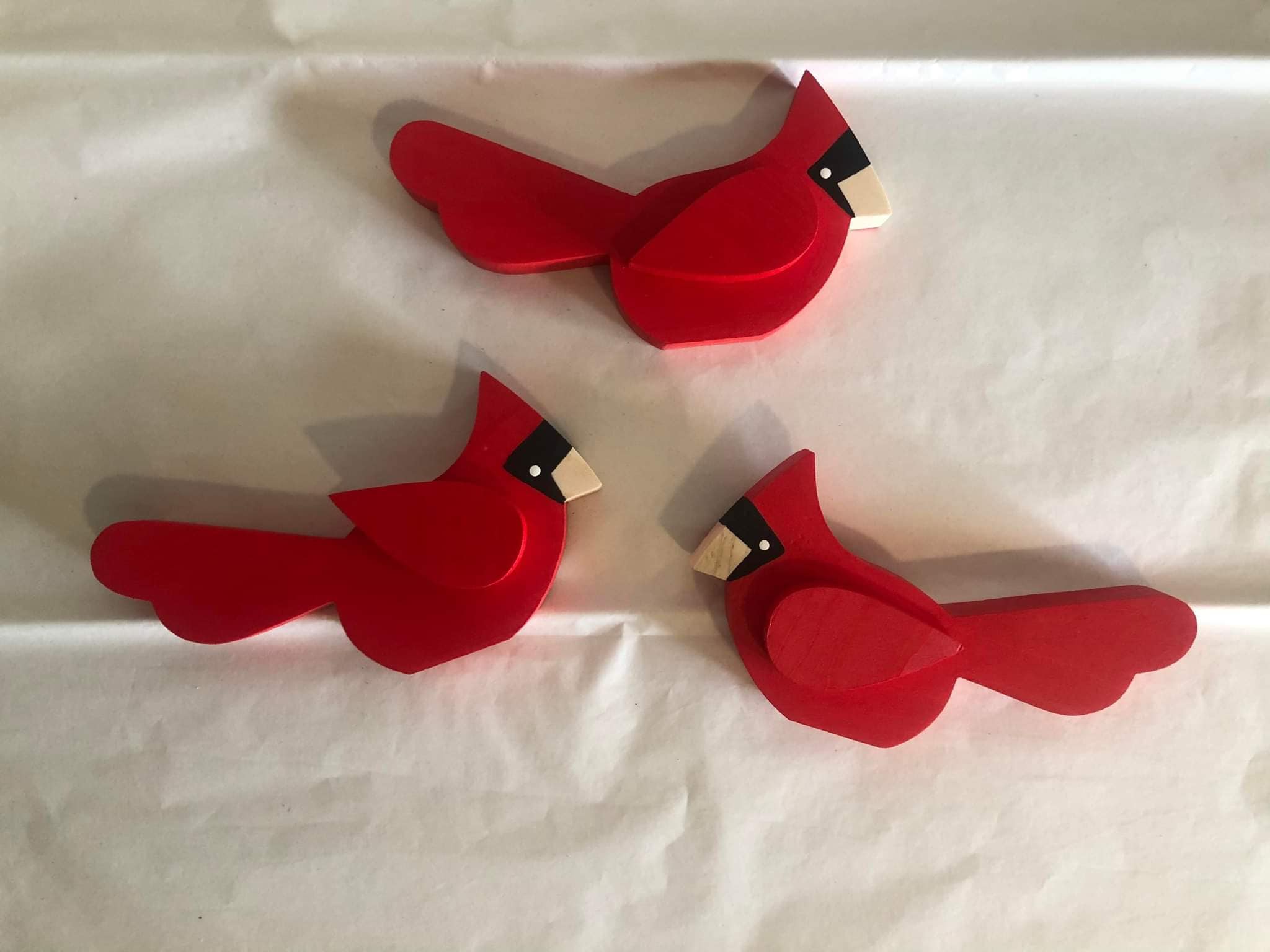 3 Pack Unfinished Wood Cardinal Cut Outs / 3-D / DIY Spring | Etsy