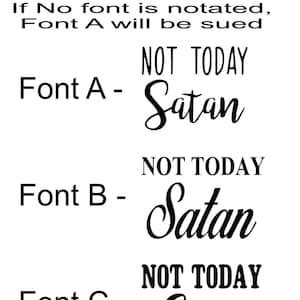 Not Today Satan Vinyl Decal / Not Today Sticker / Rupaul Decal / Laptop ...