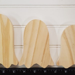 Set of 3 unfinished wood ghost cut outs made from reclaimed | Etsy