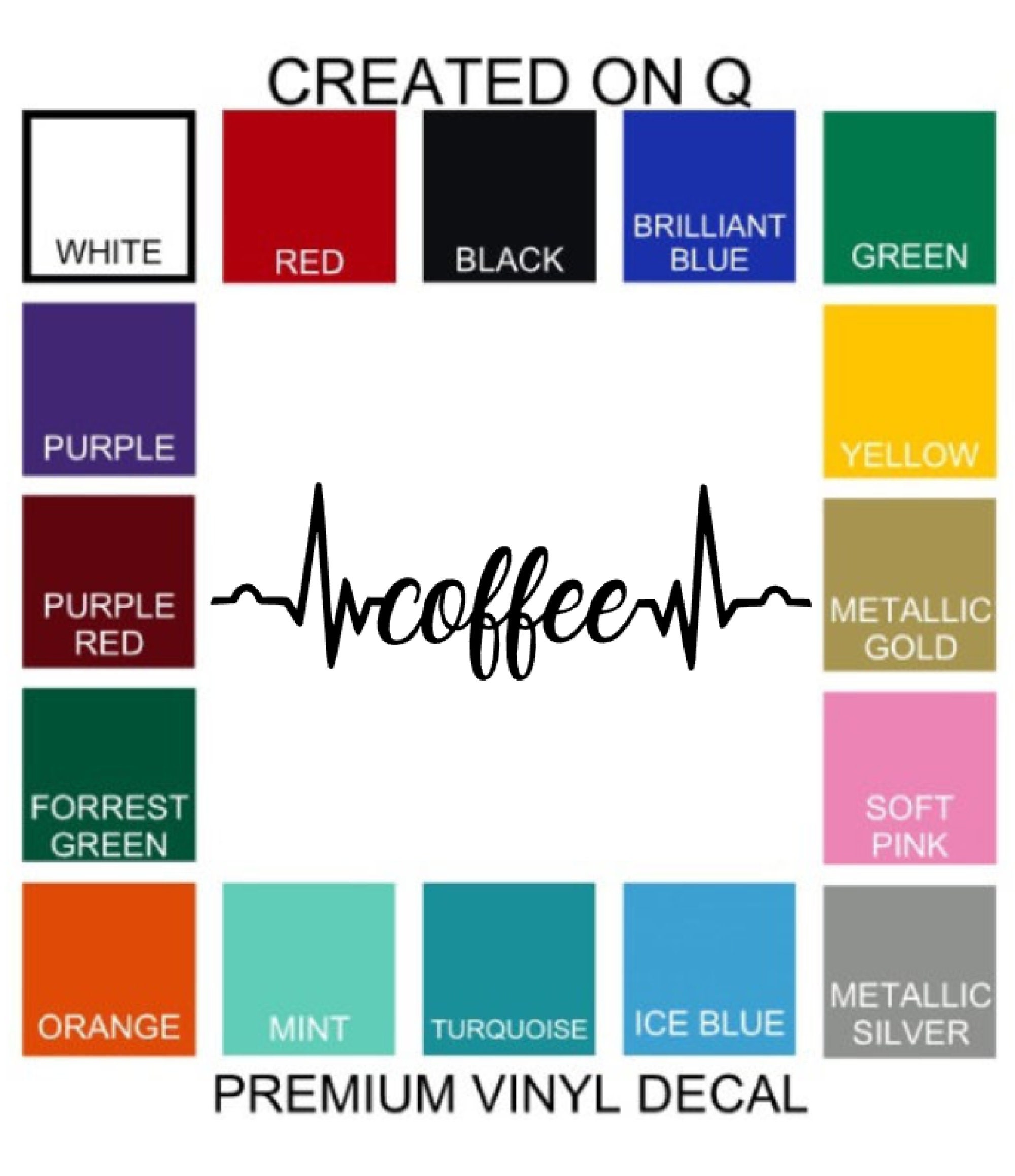 Heartbeat Coffee Decal / Coffee Heartbeat / Sticker / Decal / - Etsy