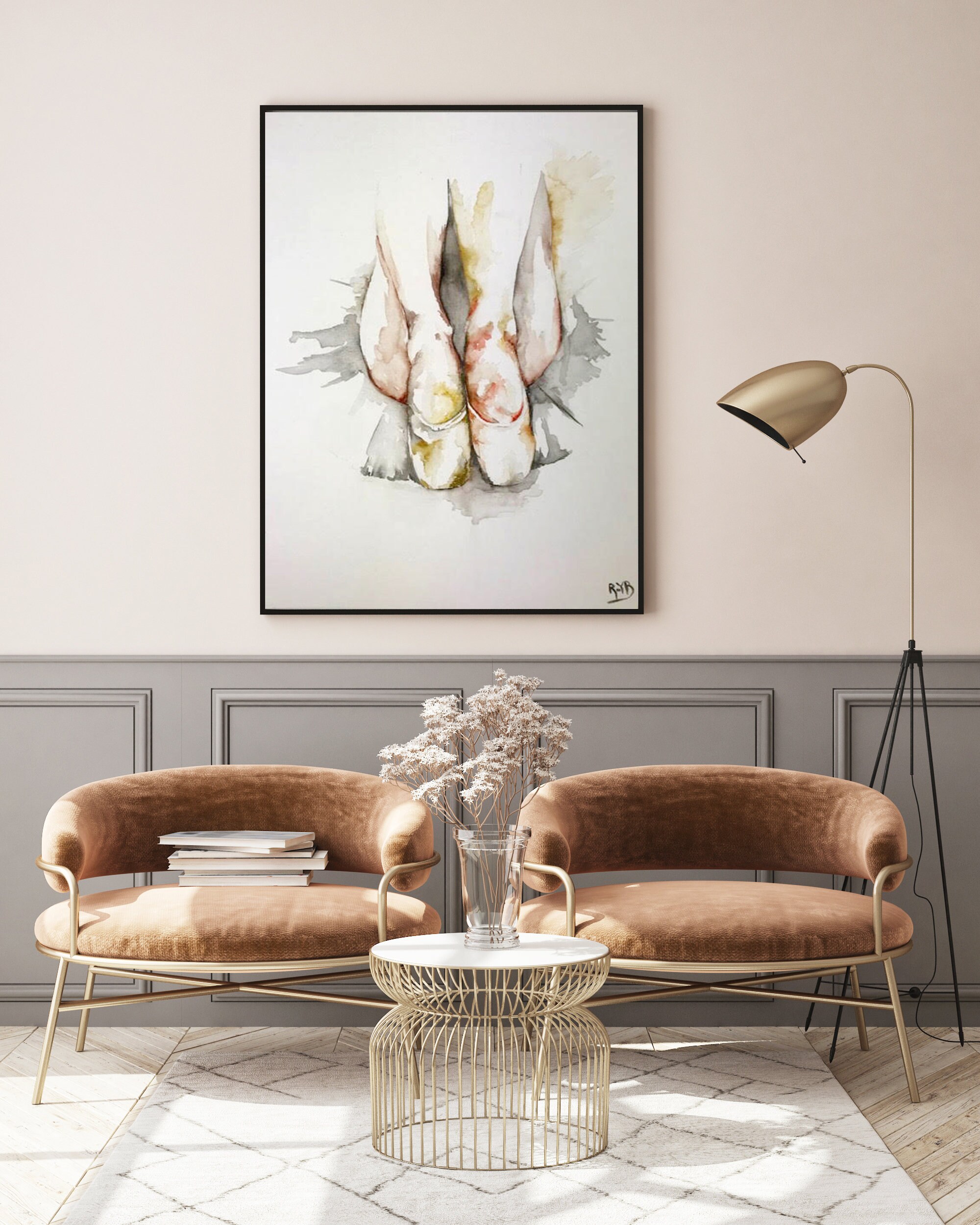 Ballet Shoes PRINT From Original "pause" Watercolor Painting by Artist ...