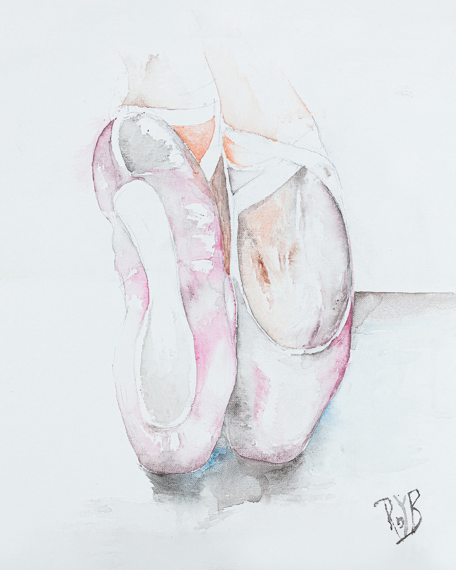 Ballet Shoes Poster From Original 5th Watercolor Painting by Artist Roy ...