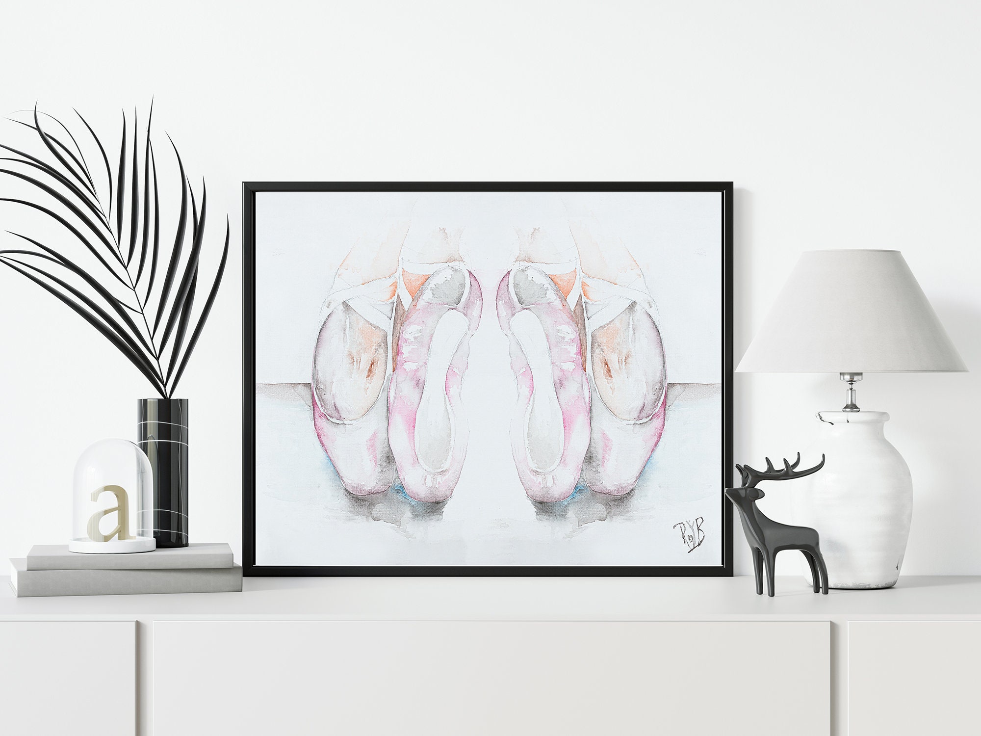 Ballet Shoes Print From Original "en Pointe" Watercolor Painting by ...