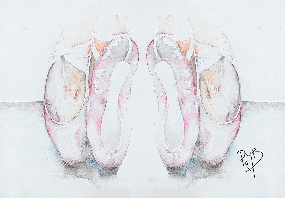 Ballet Shoes Print From Original "en Pointe" Watercolor Painting by ...