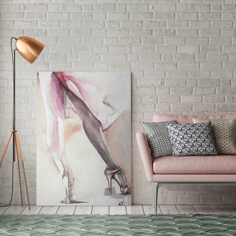 Ballroom Dancer CANVAS Print From Original "panache" Watercolor ...