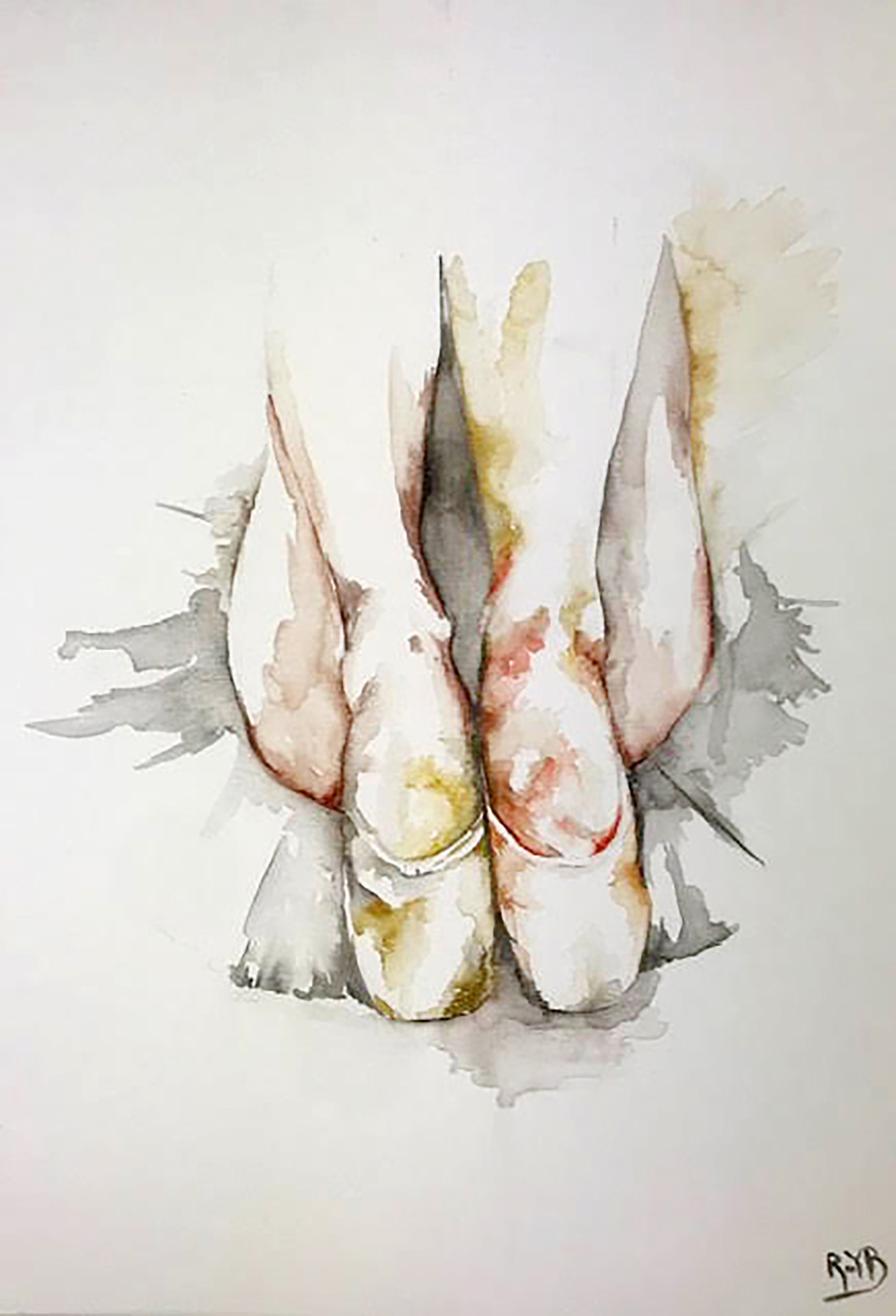 Ballet Shoes PRINT From Original "pause" Watercolor Painting by Artist ...