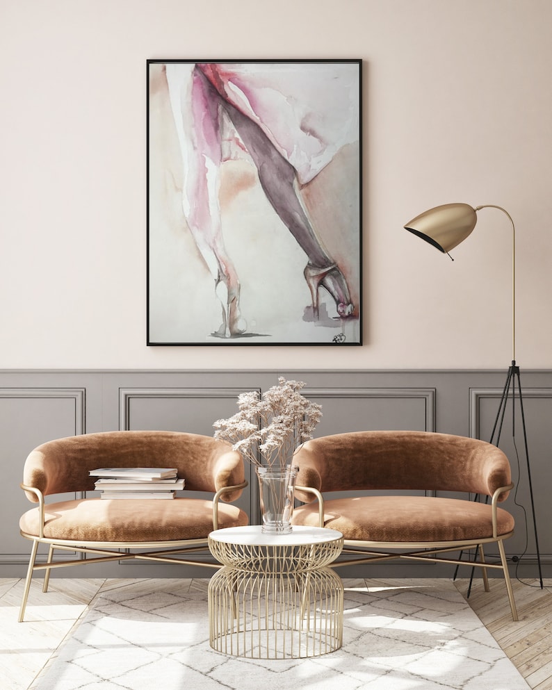 Ballroom Dancer CANVAS Print From Original panache Watercolor Painting ...