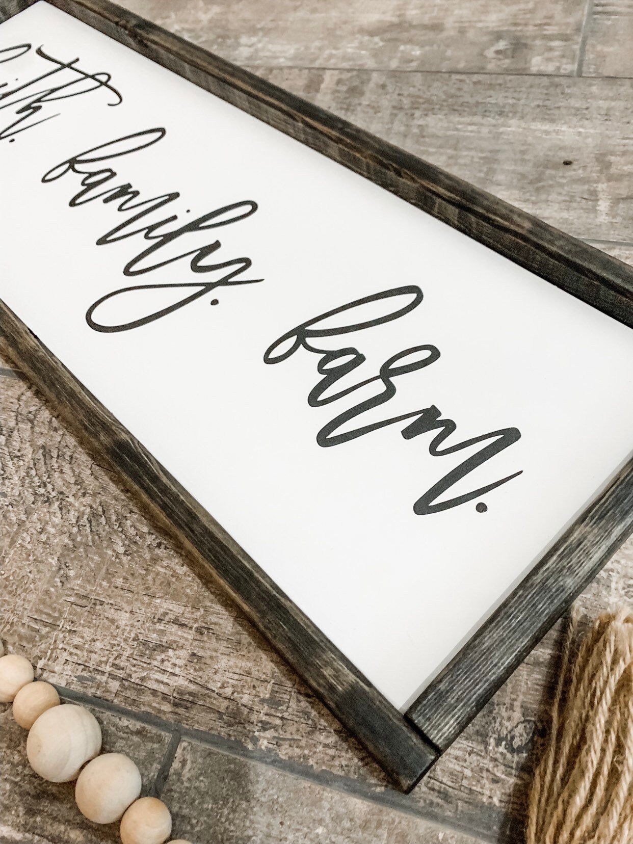 Faith Family Farm Sign Farmhouse Decor Family Sign | Etsy