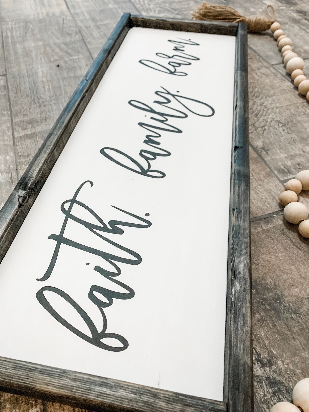 Faith Family Farm Sign Farmhouse Decor Family Sign | Etsy