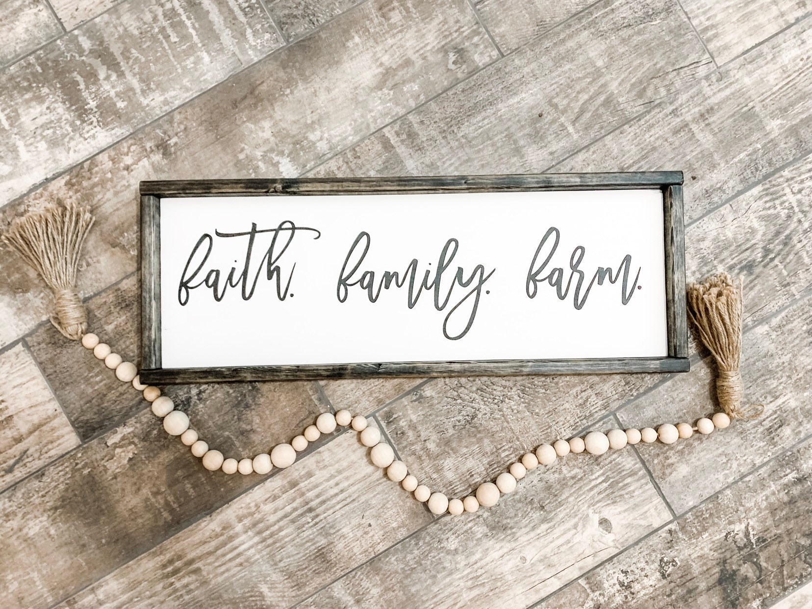 Faith Family Farm Sign, Farmhouse Decor, Family Sign, Housewarming Gift ...