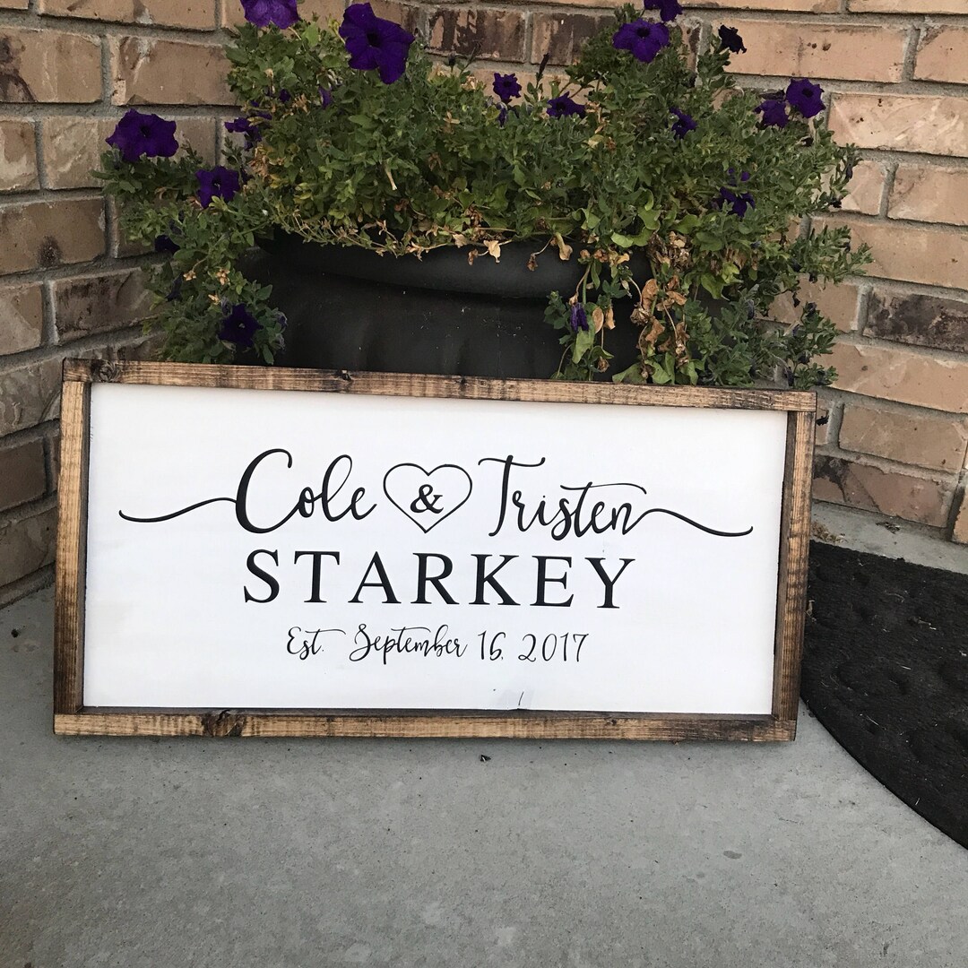 Anniversary Sign, Wedding Sign, Established Sign, Wedding Decor ...