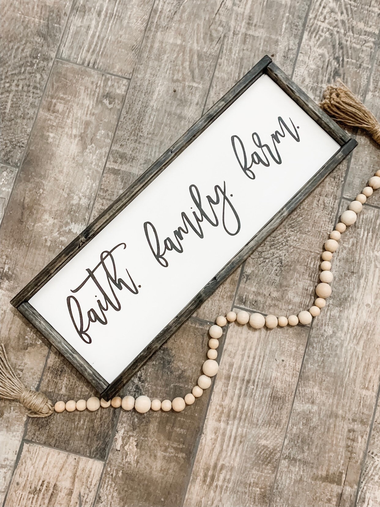 Faith Family Farm Sign Farmhouse Decor Family Sign | Etsy