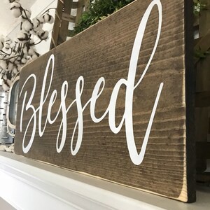 Blessed Sign, Rustic Blessed Sign, Farmhouse Style, Rustic Home Decor ...