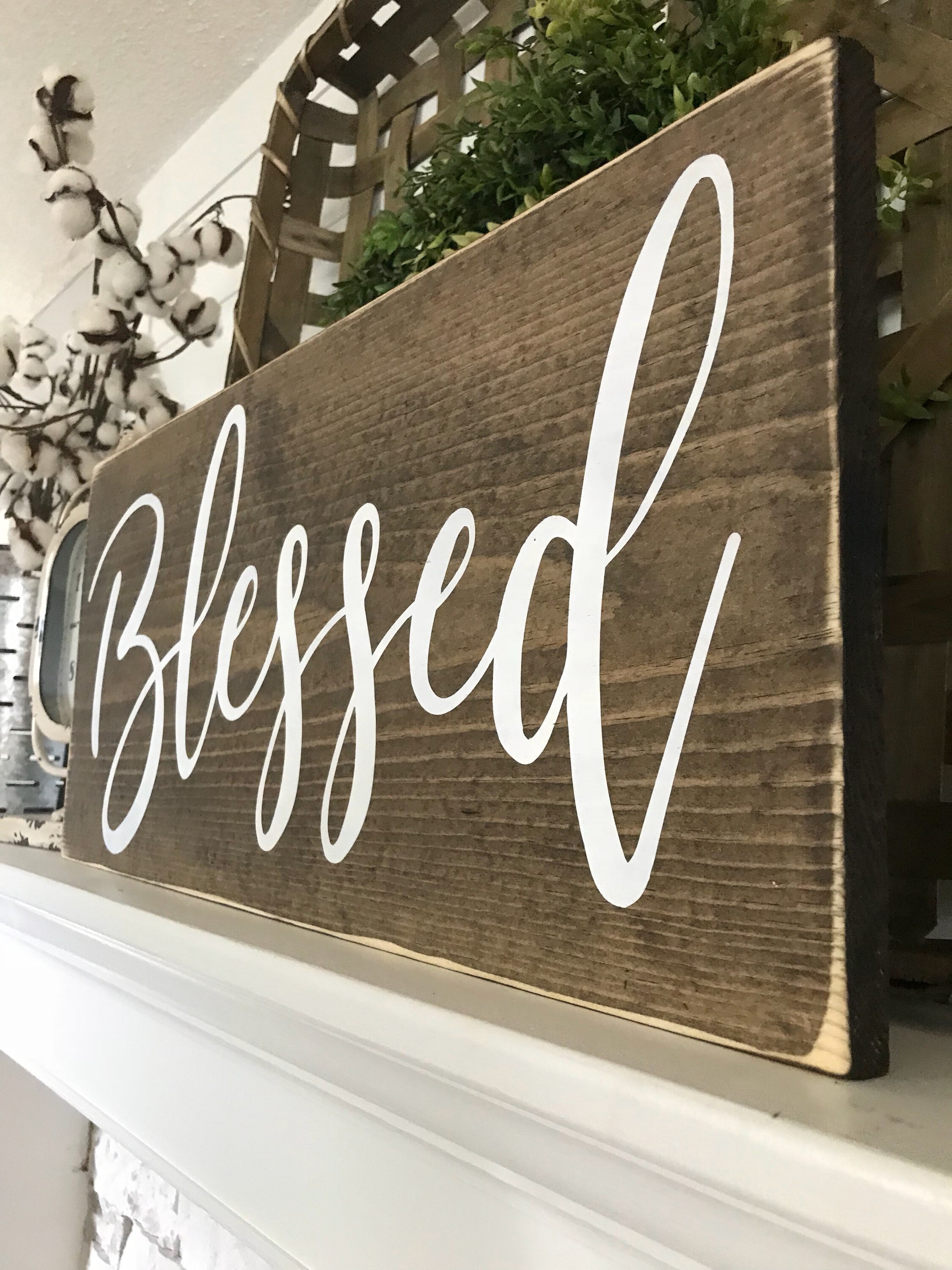 Blessed Sign Rustic Blessed Sign Farmhouse Style Rustic - Etsy