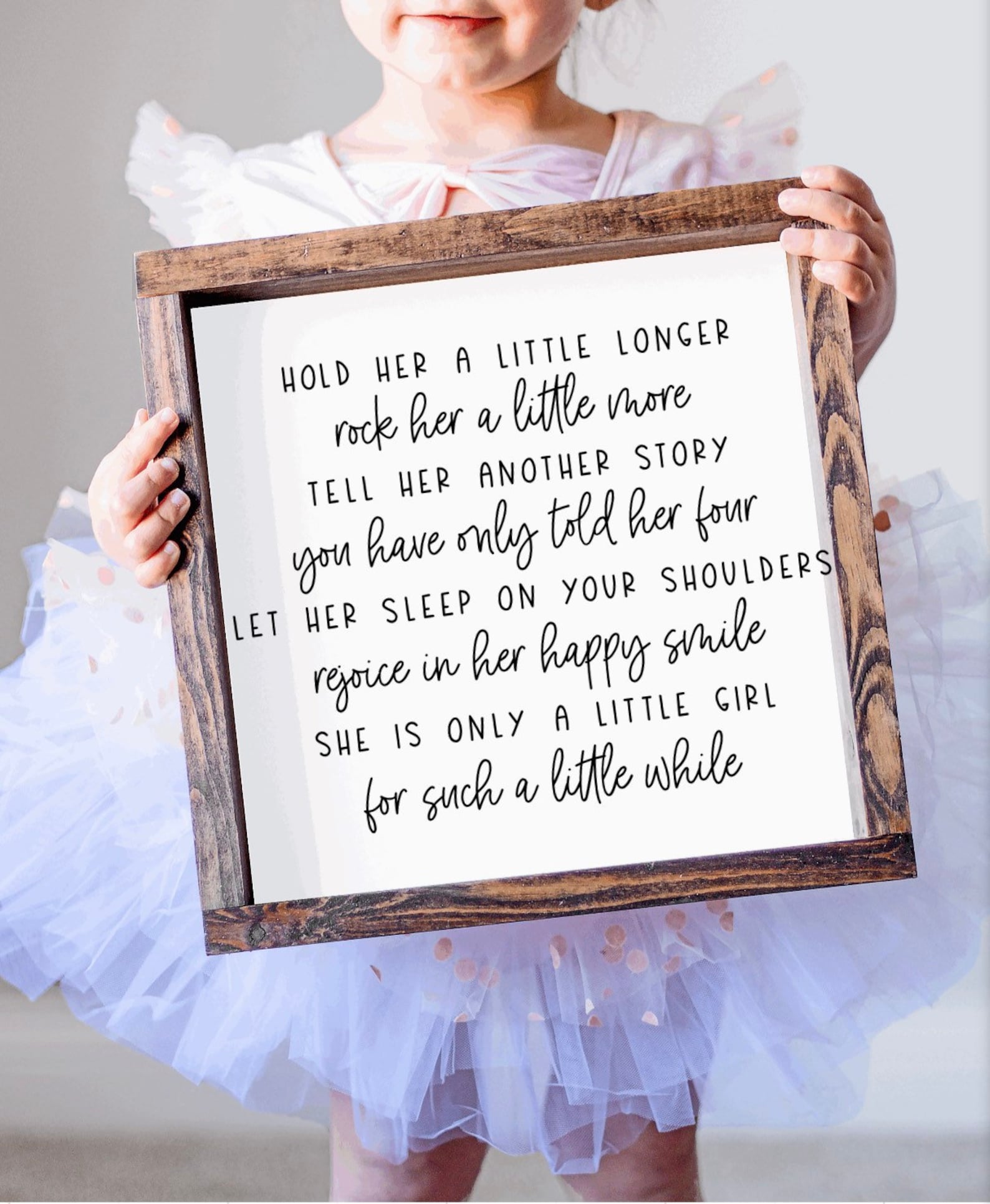 Hold Her A Little Longer Sign, Nursery Sign Decor, Girls Room Wall ...