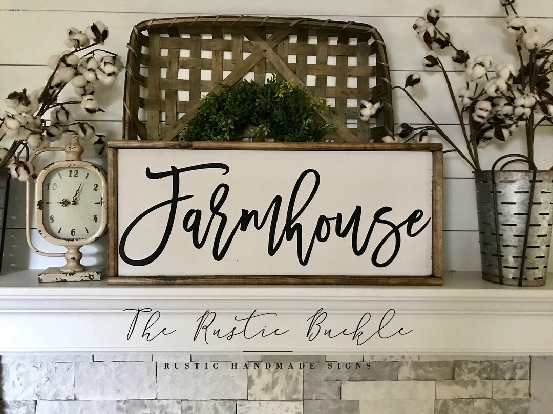 Farmhouse Sign, Farmhouse Decor, Rustic Farmhouse Sign, Framed ...