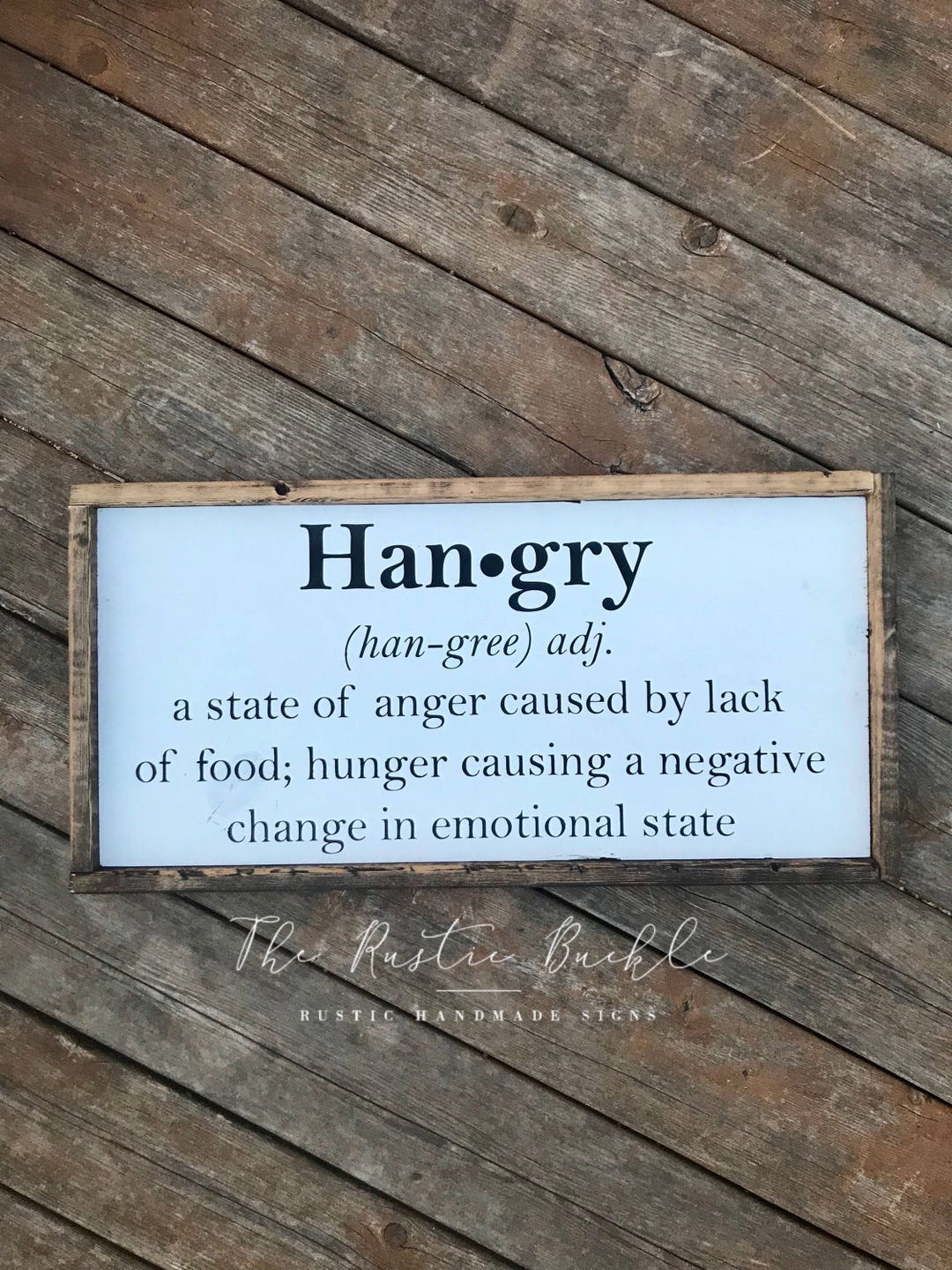 Hangry Wood Sign, Hungry Sign, Hangry Definition Sign, Kitchen Sign ...