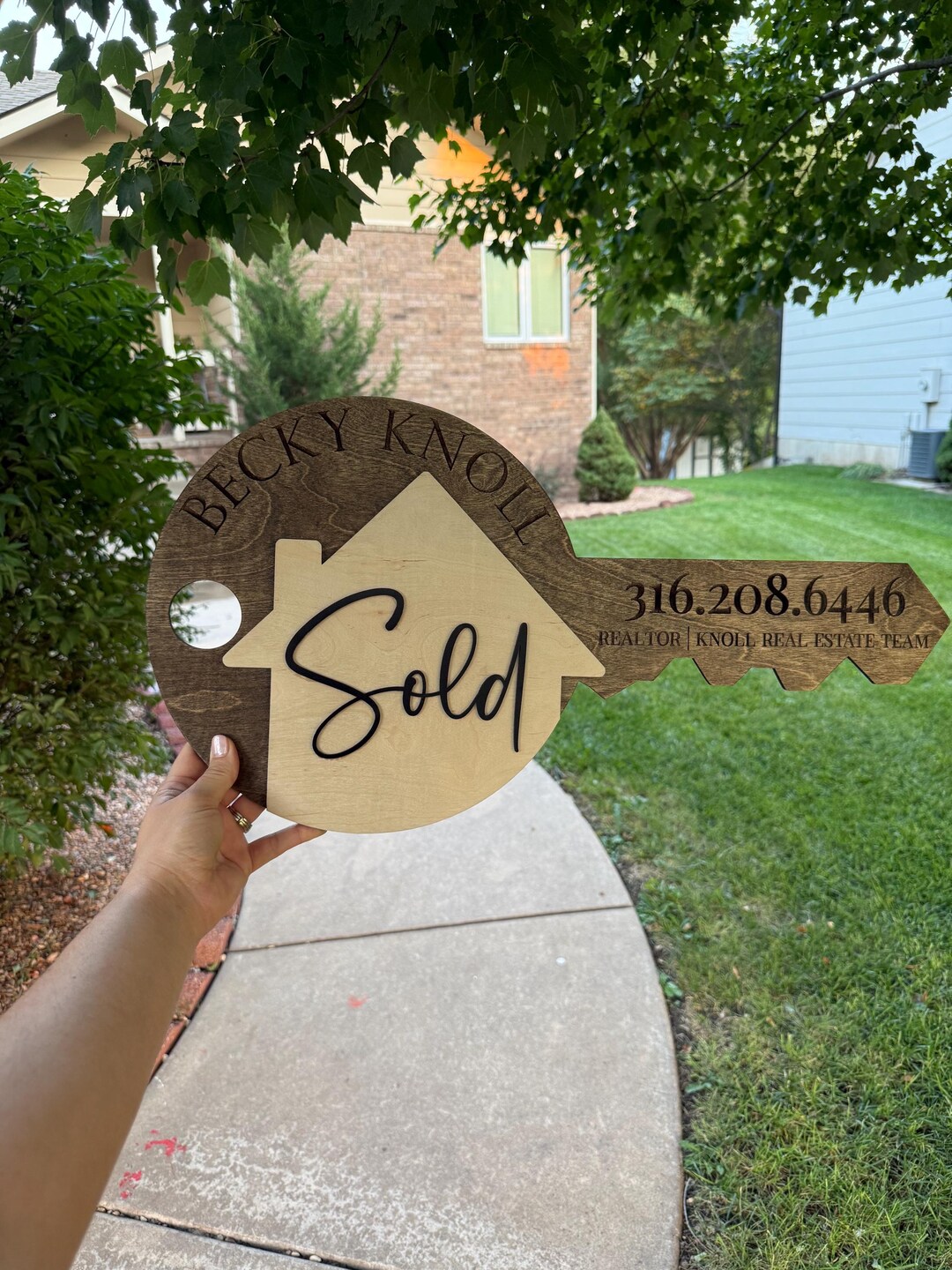 Realtor Key Sign, Sold by Key Sign, Realtor Closing Gift, Realtor ...