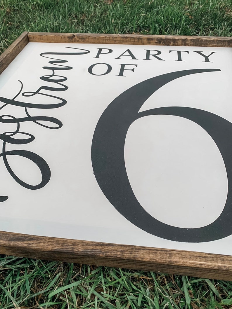 Party of Number Sign, Family Size Number Sign, Gallery Wall Sign ...