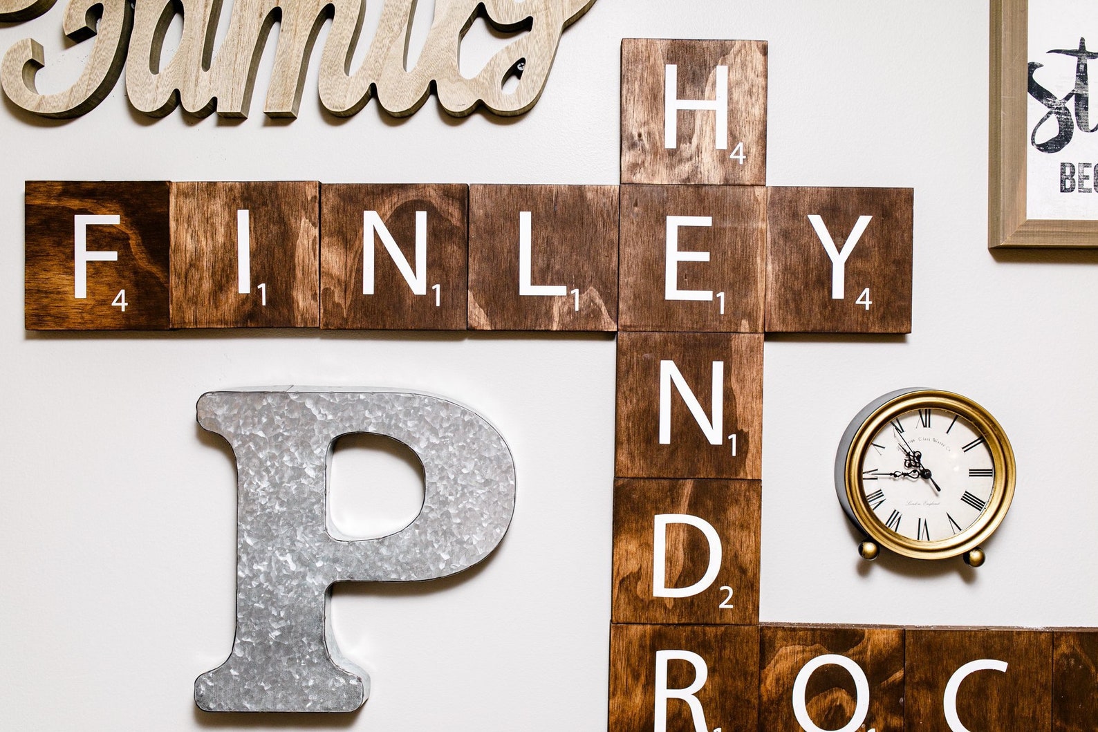 Scrabble Tiles Scrabble Tile Wall Art Family Name Signs - Etsy