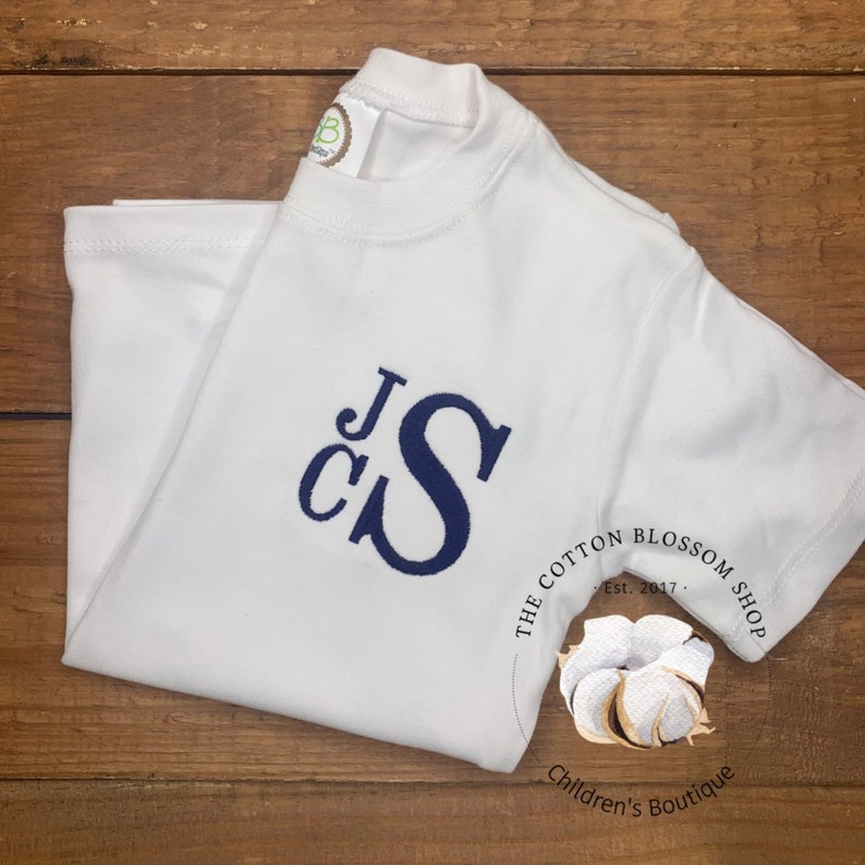 Boys Monogrammed Shirt, Personalized Shirt, Boys Stacked Monogram Shirt ...