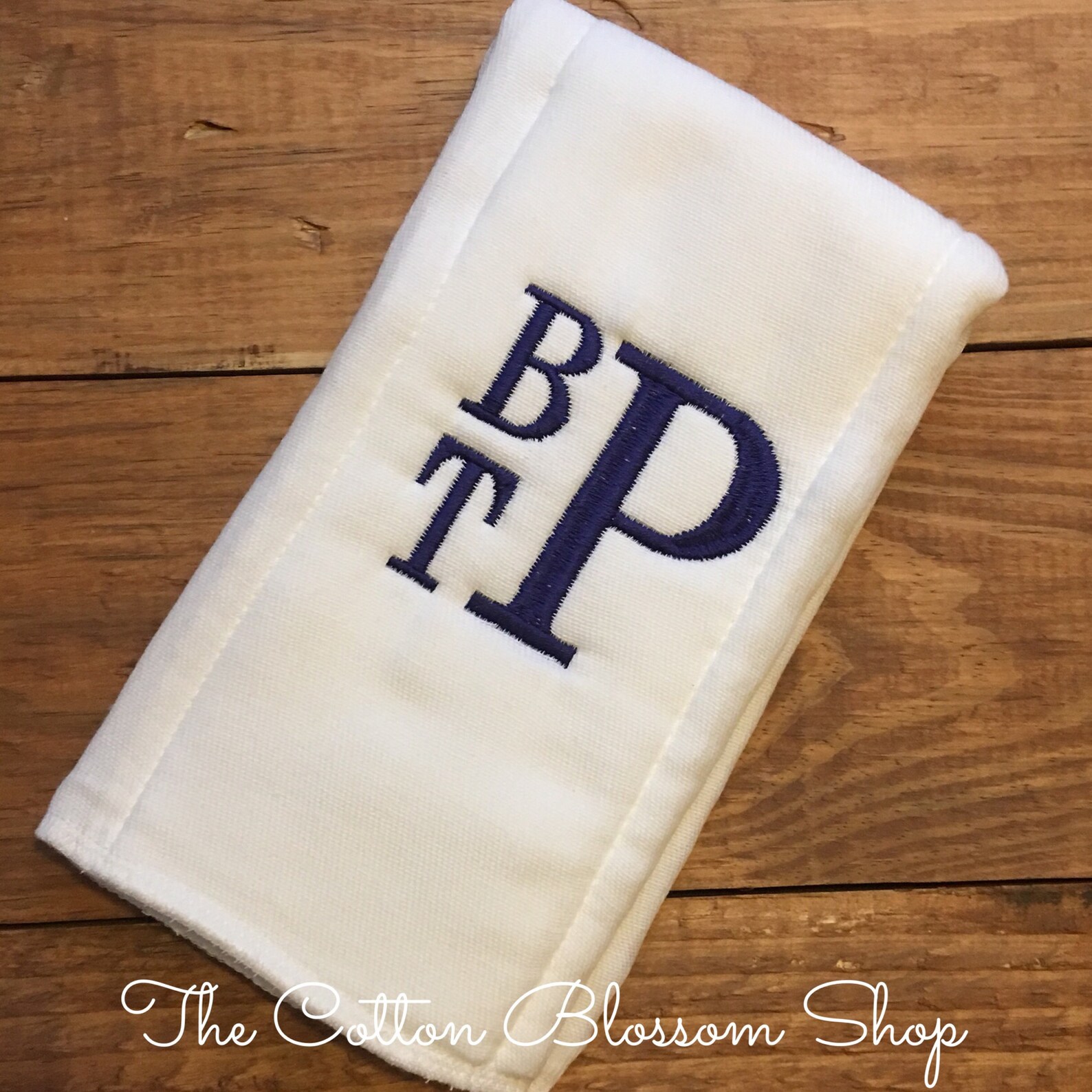 Baby Boys Stacked Monogrammed Burp Cloth - Boys Monogrammed Baby Shower ...