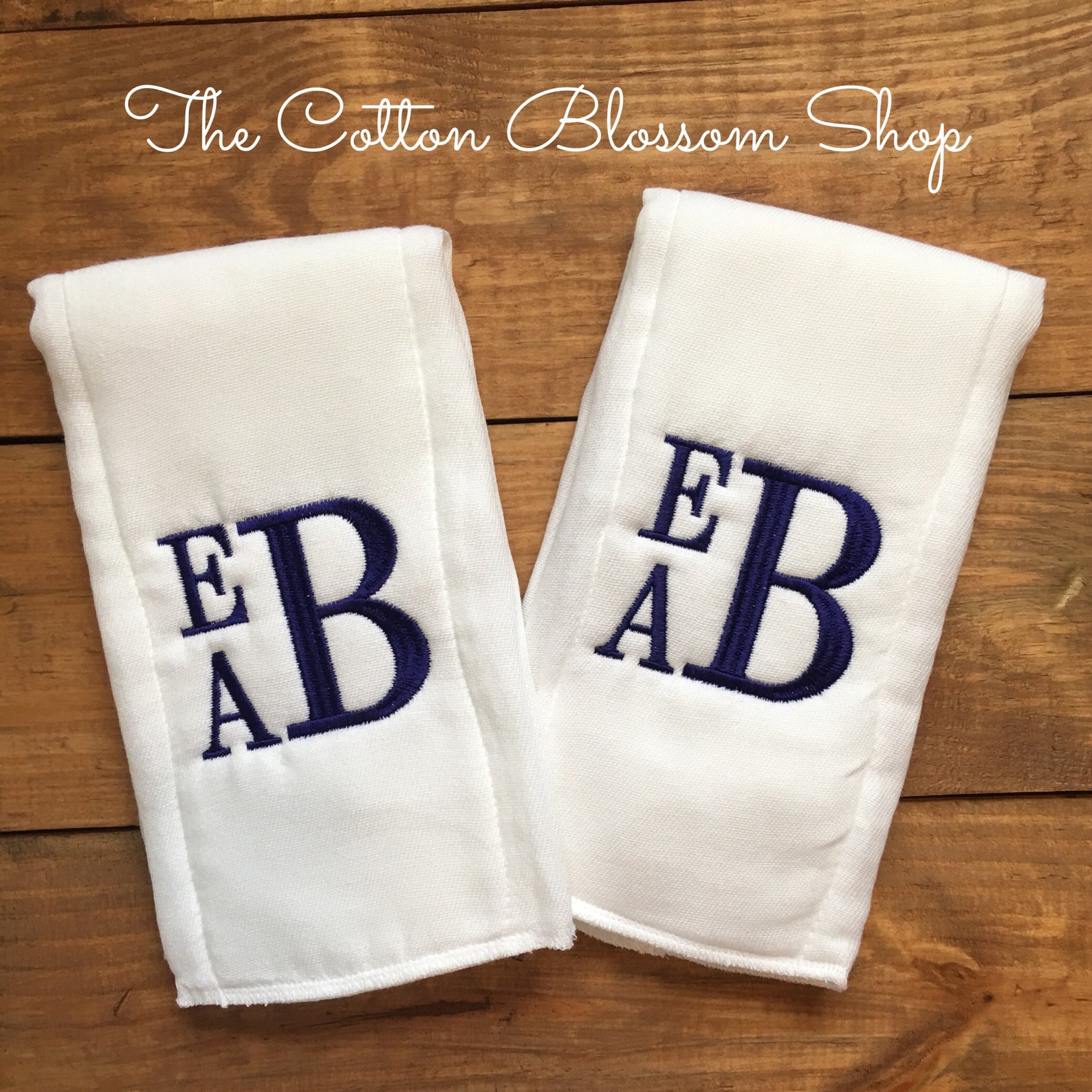Baby Boys Stacked Monogrammed Burp Cloth - Boys Monogrammed Baby Shower ...