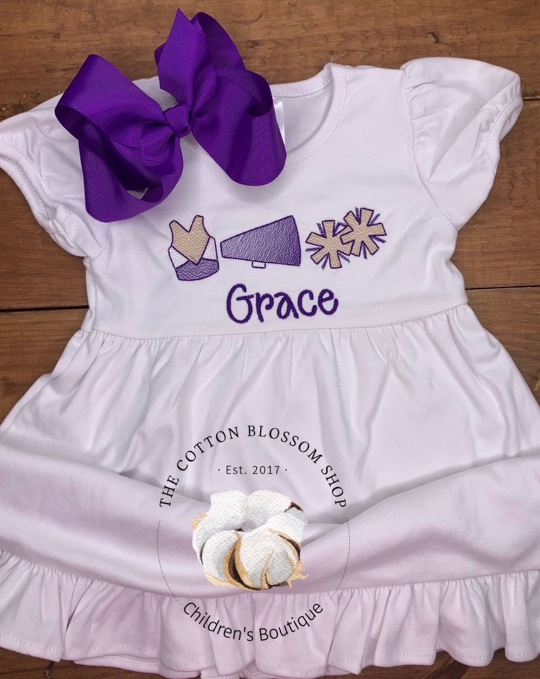 Girls Monogrammed Football Dress, Cheerleader Dress - Etsy
