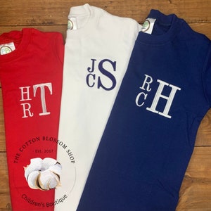 Boys Monogrammed Shirt, Personalized Shirt, Boys Stacked Monogram Shirt ...