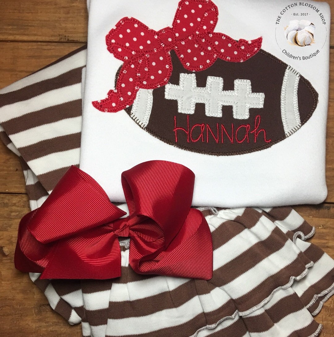 Girls Football Shirt, Girls Cheerleading Shirt, Girls Football Cheer ...