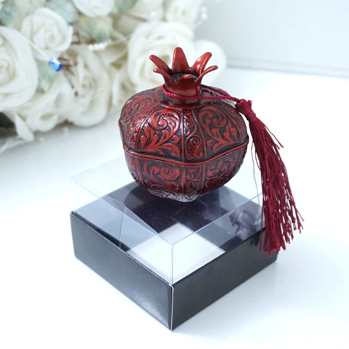Wedding favor boxes Pomegranate Wedding Gift Boxes Wedding | Etsy