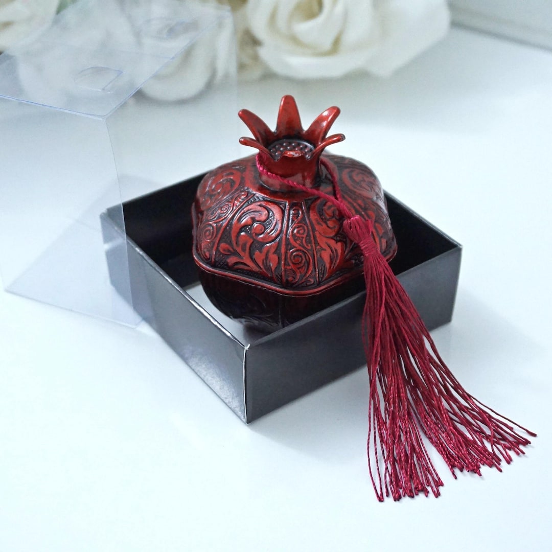 Rustic Pomegranate Wedding Favor Boxes - Unique Party Decorations ...