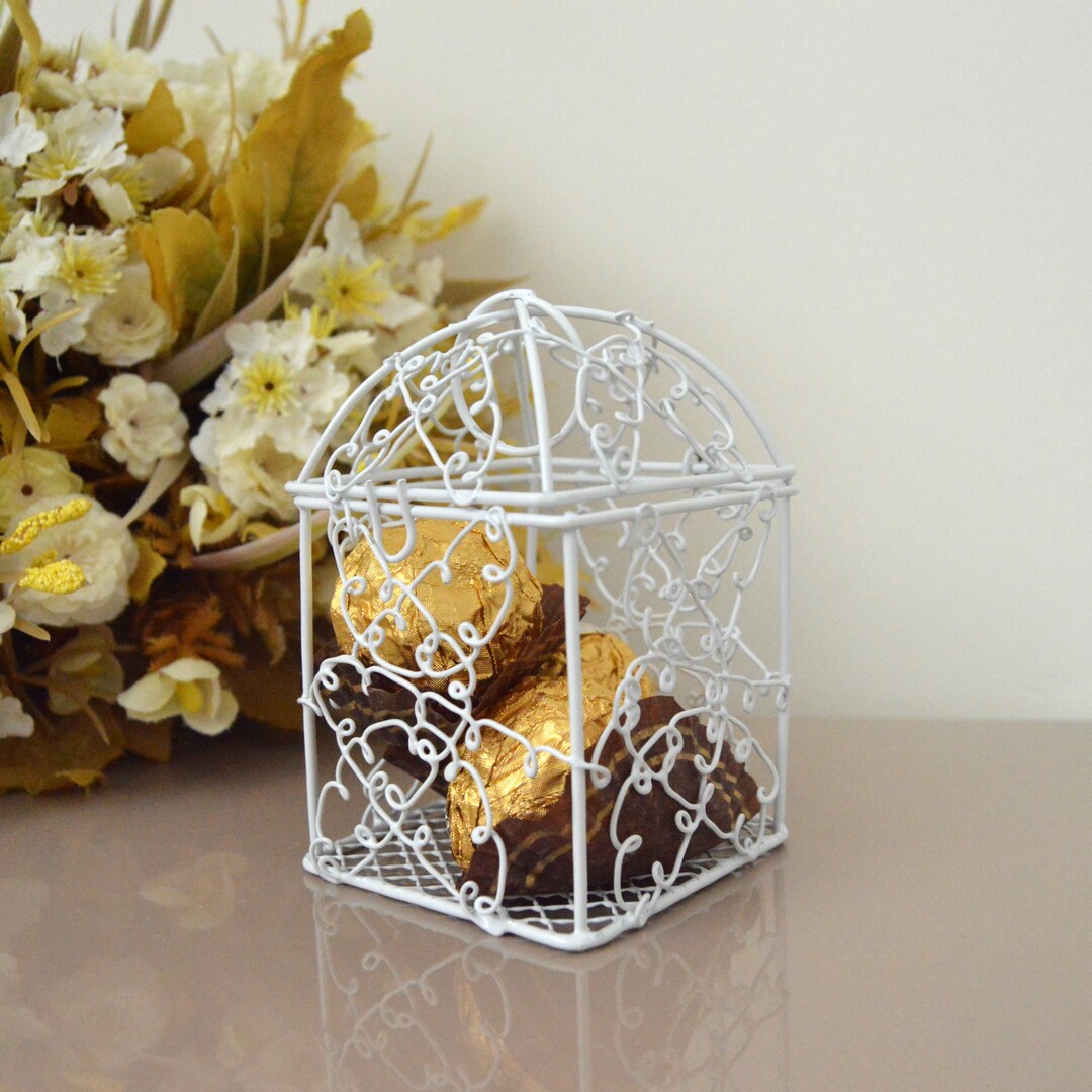 Wire Gift Box Cage, Baby Shower Favors, Wedding Favors, Wire Boxes ...
