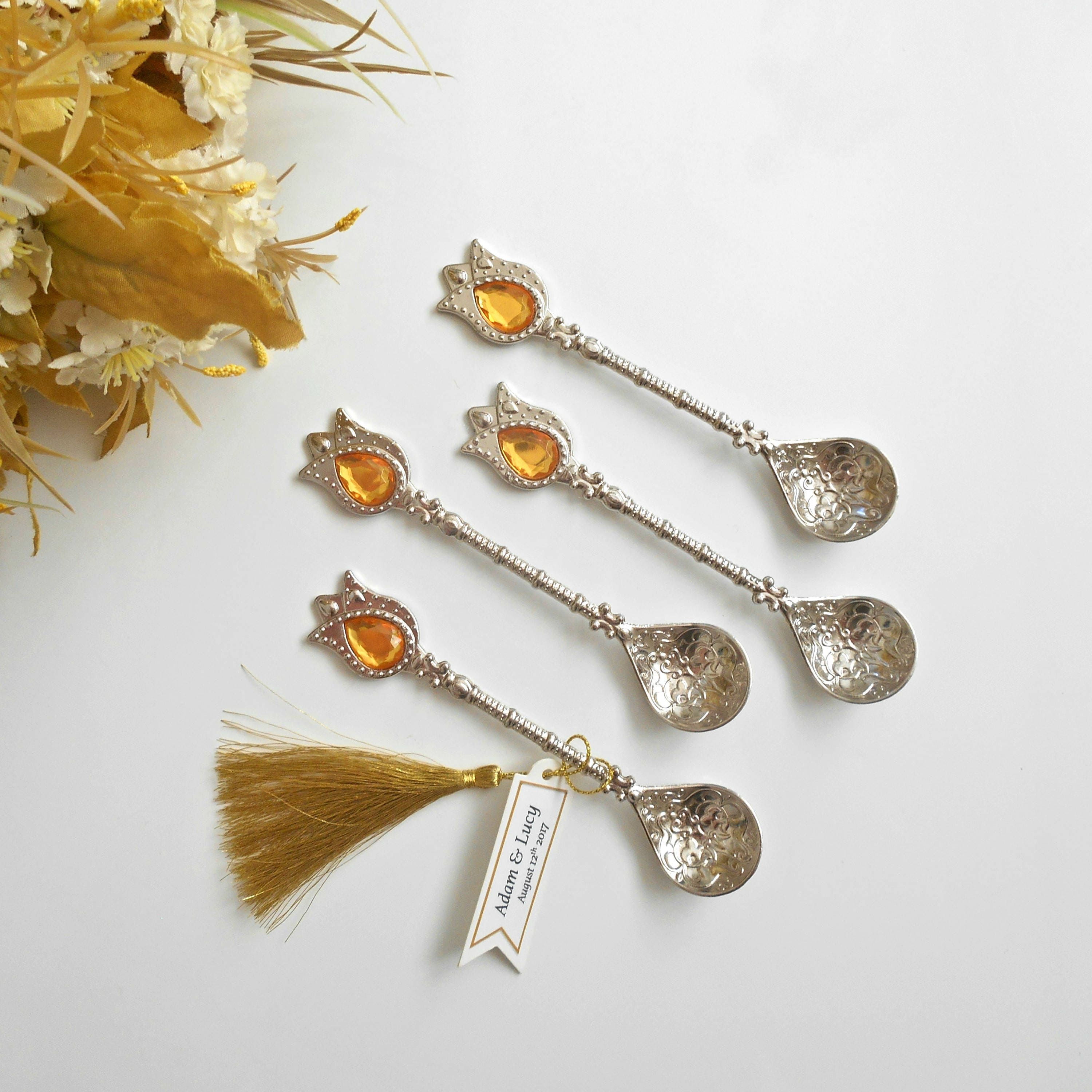 Personalized Metallic Teaspoon Thank You Gift Wedding Party - Etsy UK