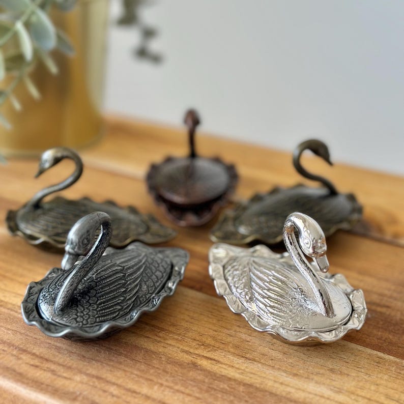 Elegant Metallic Swan Favor Boxes for Weddings, Baby Showers, and ...